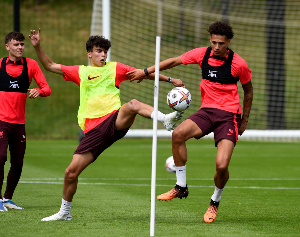 17-year-old Stefan Bajcetic spotted getting on the plane for Liverpool tour