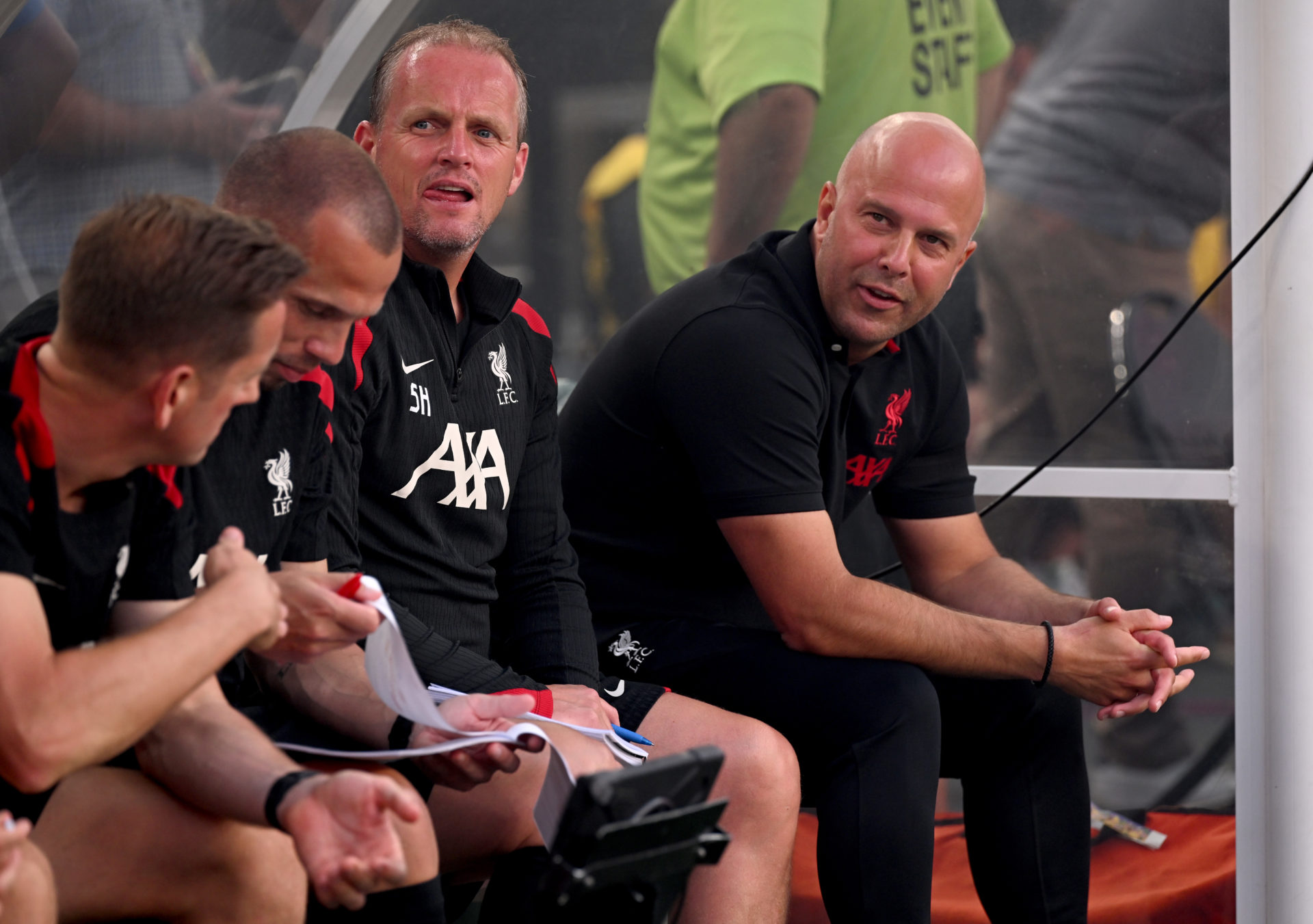 One of Arne Slot's new coaches spotted doing something interesting ...