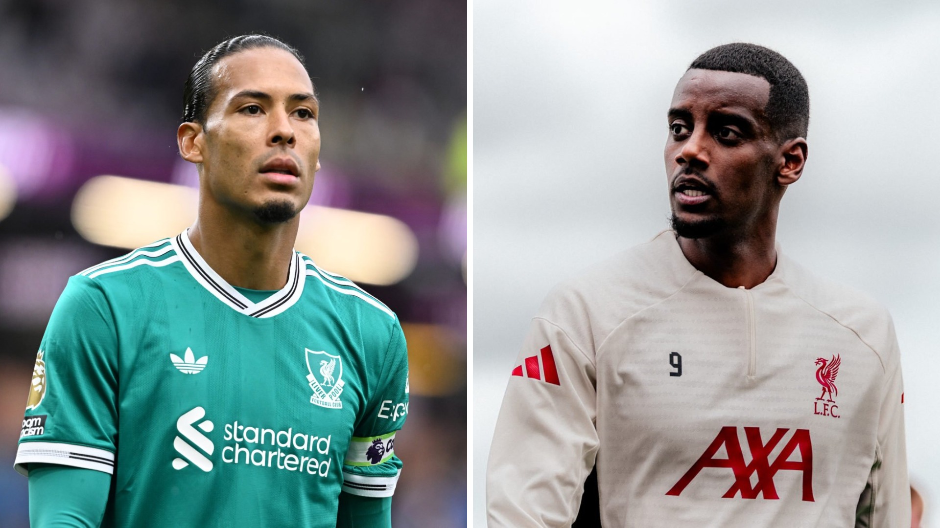 Virgil van Dijk offers advice to Alexander Isak after training with ...